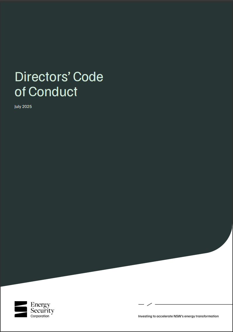 Energy Security Corporation Directors' Code of Conduct | Energy ...